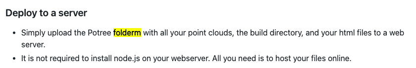 Spelling mistake in readme file · Issue #1312 · potree/potree · GitHub