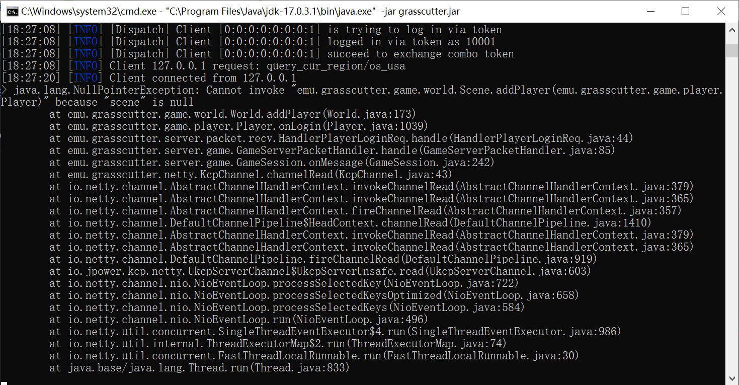 [Issue] 启动服务错误 · Issue #678 · Grasscutters/Grasscutter · GitHub