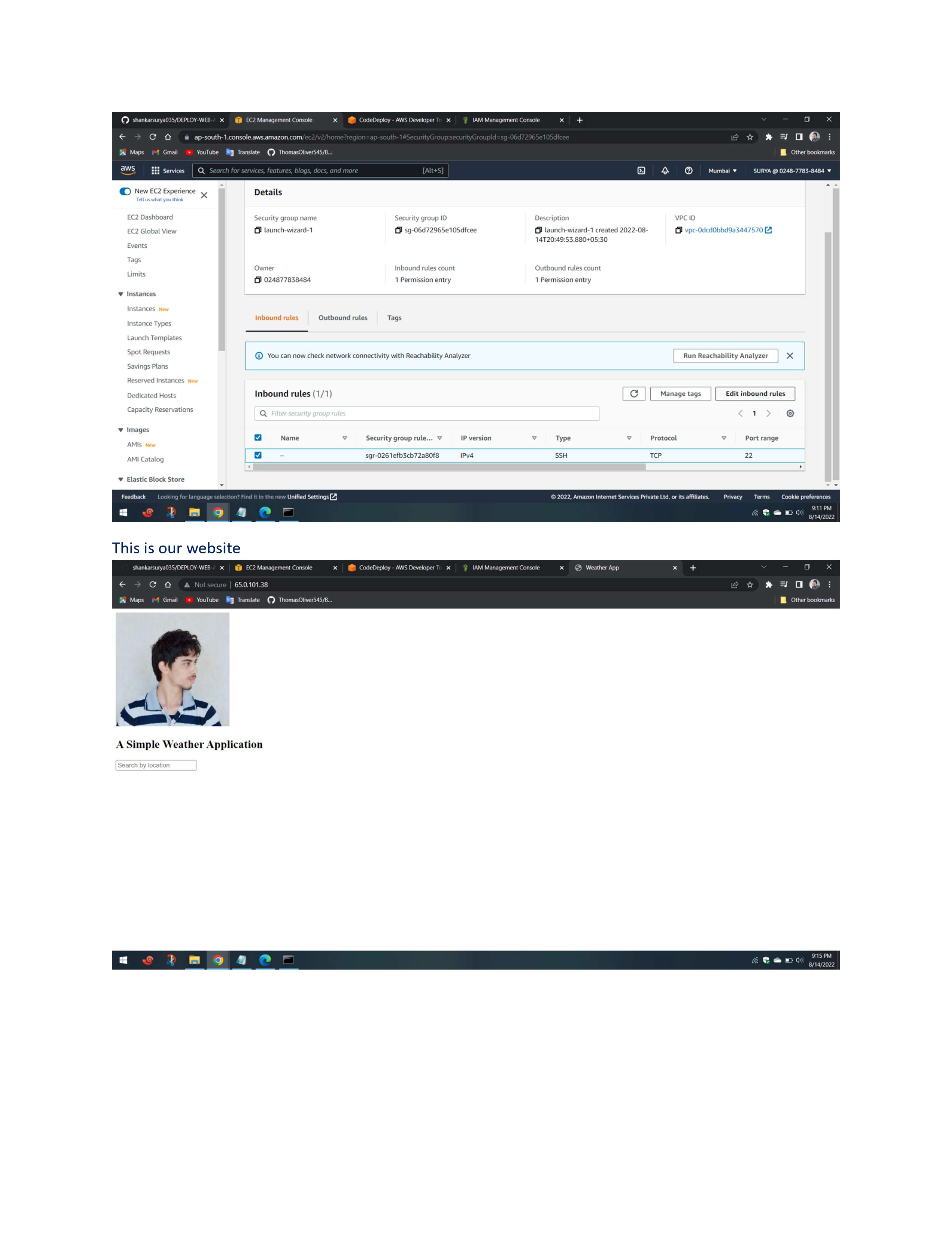 Github Shankarsurya035deploy Web App From Github To Ec2 Instance On Aws Using Codepipeline