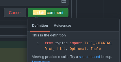 Bug report: New precise code navigation executes on the GitHub UI ...