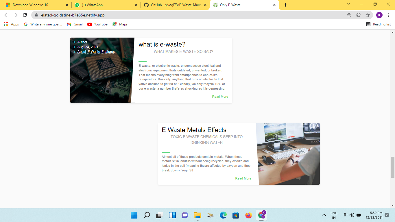 GitHub - sjyogi73/E-Waste-Management-HTML-CSS-JS