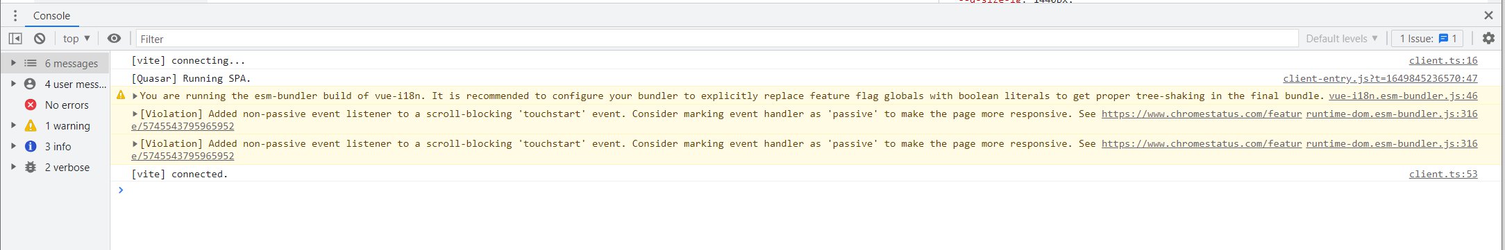 Qbtn Gives Warning Added Non Passive Event Listener To A Scroll Blocking Touchstart Event