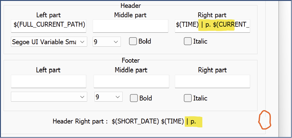 Preferencesprinting Options Leftmiddleright Headerfooter Preview Clipped · Issue 13023 
