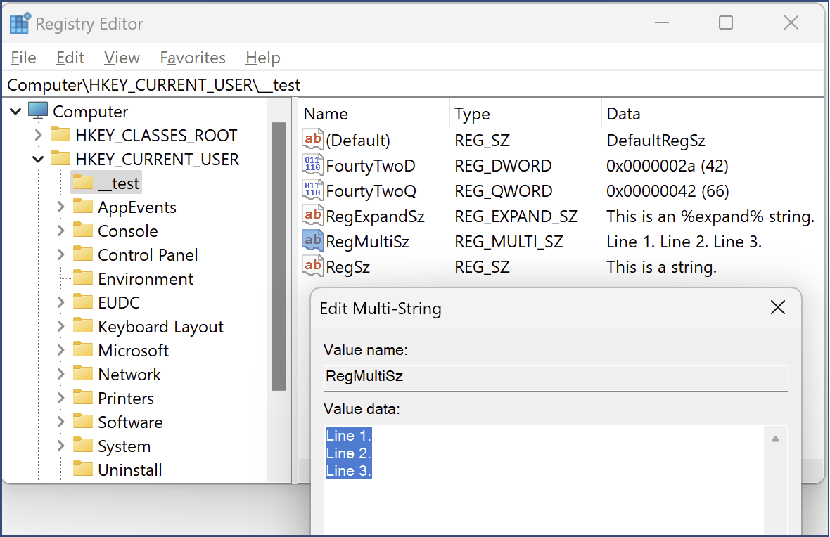 [RegPreview] REG_EXPAND_SZ, REG_MULTI_SZ, REG_QWORD are displayed as ...