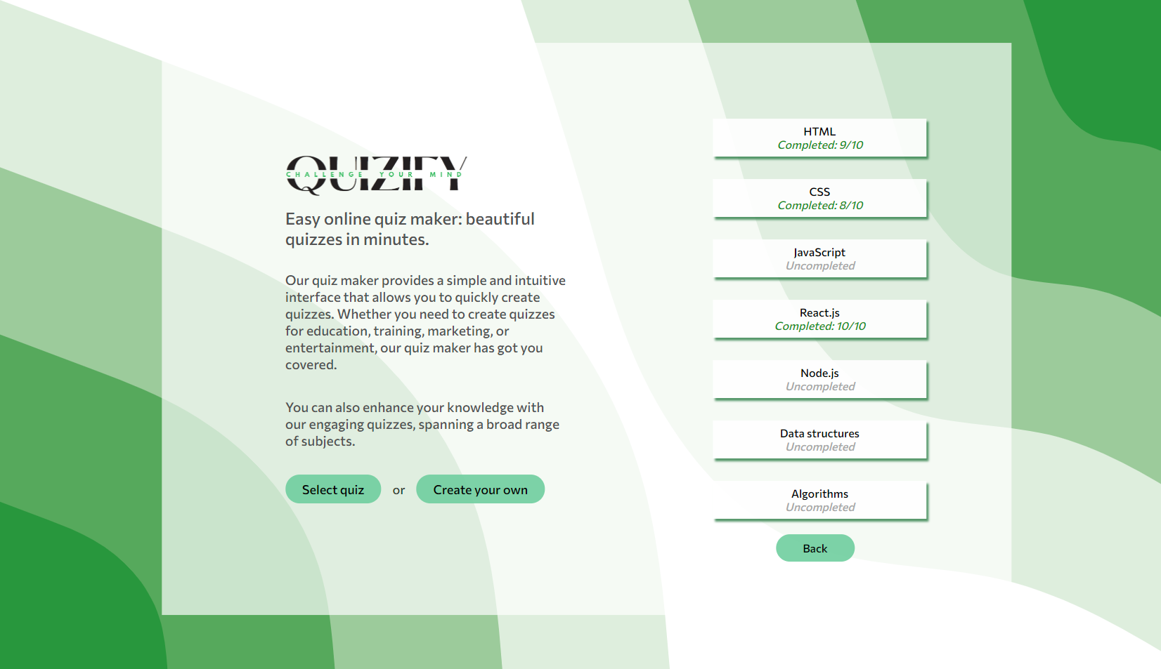 GitHub - emy247/quiz-app: Full-stack quiz application built using React.js, Node.js and MongoDB ...