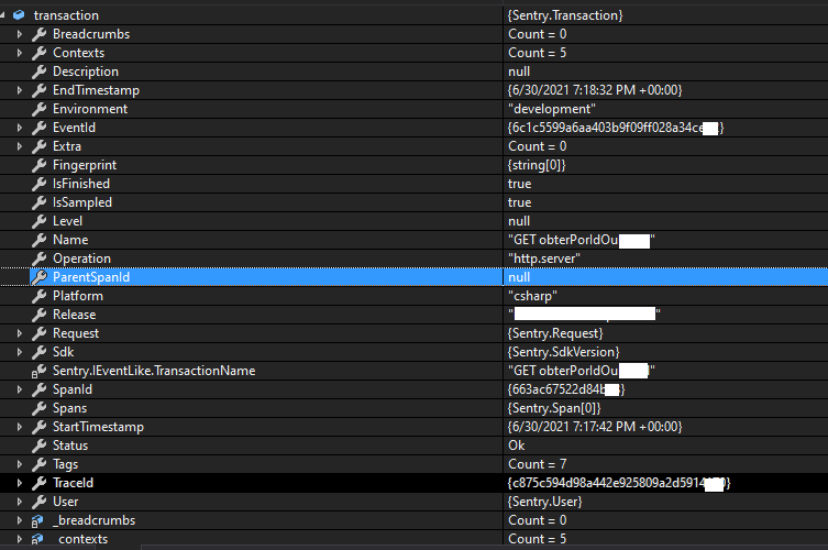 sentry-trace ParentSpanId being lost from the ASP.NET Core Transaction · Issue #1097 · getsentry ...