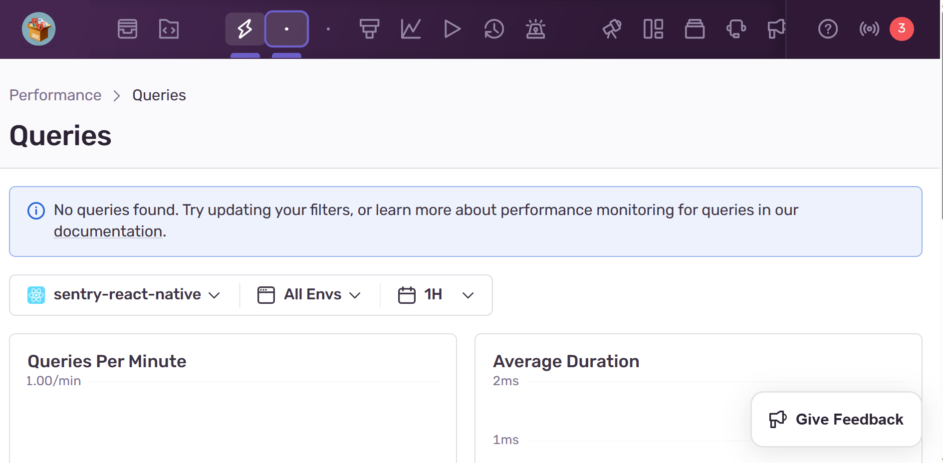 Missin icons for Queries and WebVitals on mobile view · Issue #59632 · getsentry/sentry · GitHub