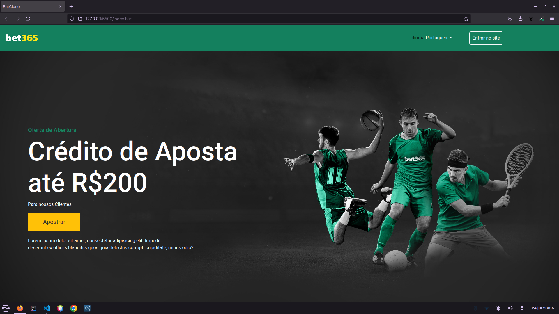 GitHub - eu-waliston/Bet365-Clone-Front-Page: Clone da pagina da Bet365