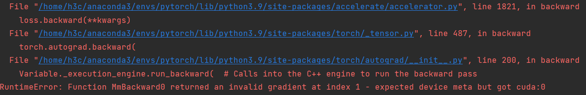 Runtimeerror Function Mmbackward0 Returned An Invalid Gradient At Index 1 Expected Device