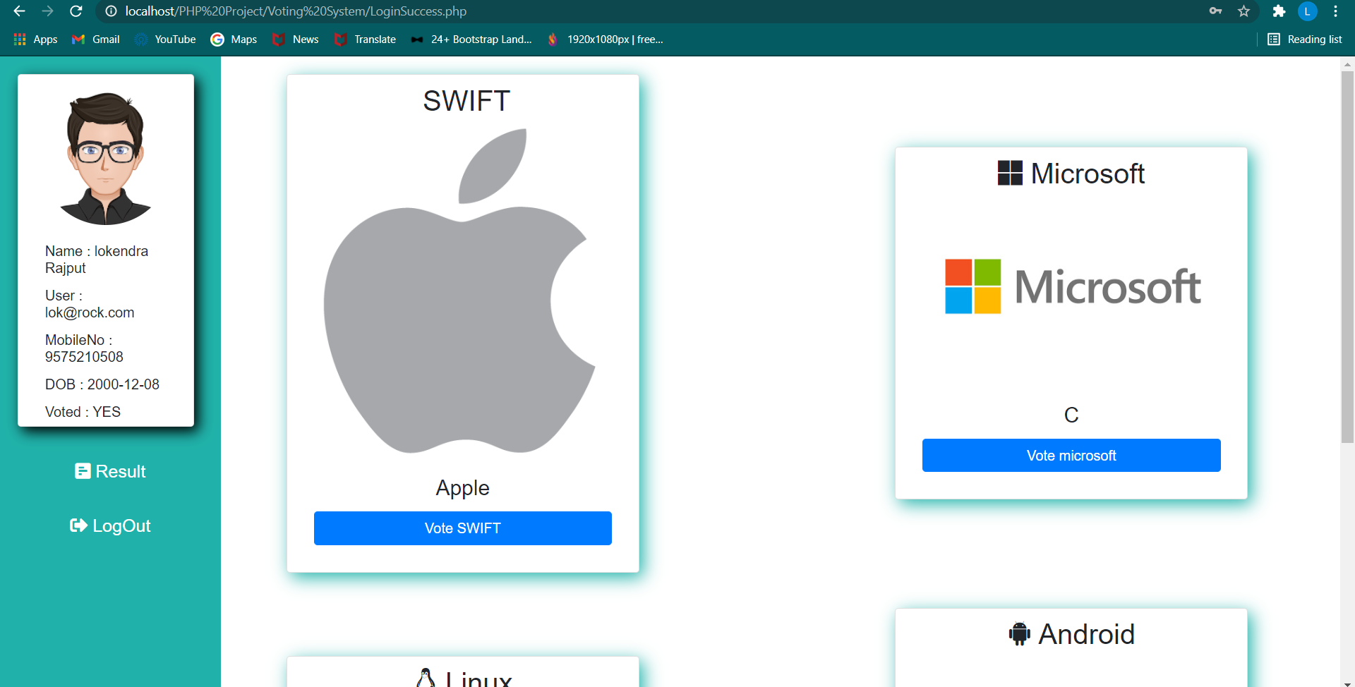 Github Prolyfick12voting System An Online Voting System With Html Css Php And Sql