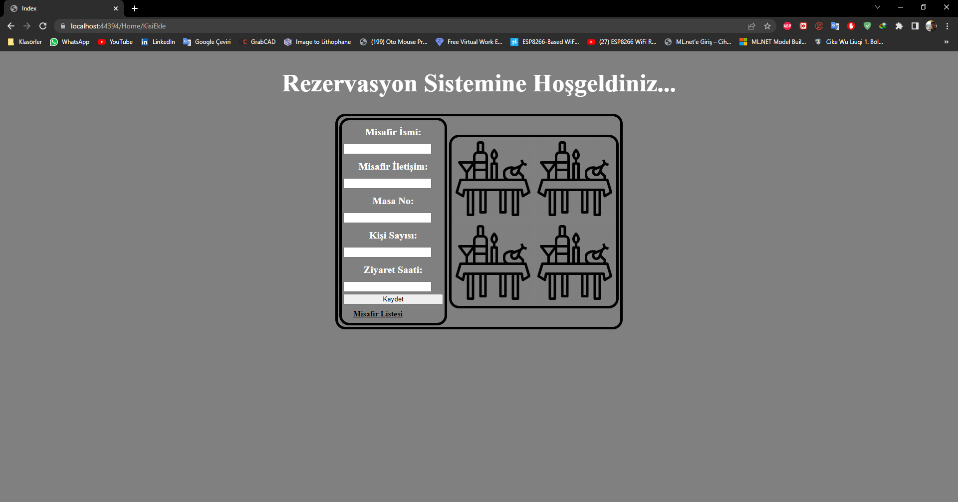 GitHub - EngineerTuncay/ReservationSystem_Asp.Net_MVC: Rezervasyon Sistemi