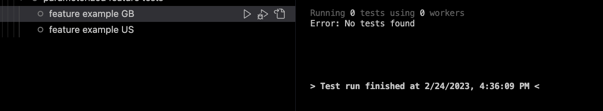 [BUG] VSCode Extension unable to run individual tests in Test Explorer ...
