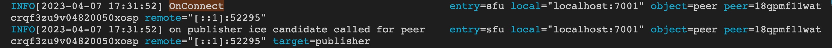 I wish that g.Log() can provide similar functionalities to the WithField and WithFields ...
