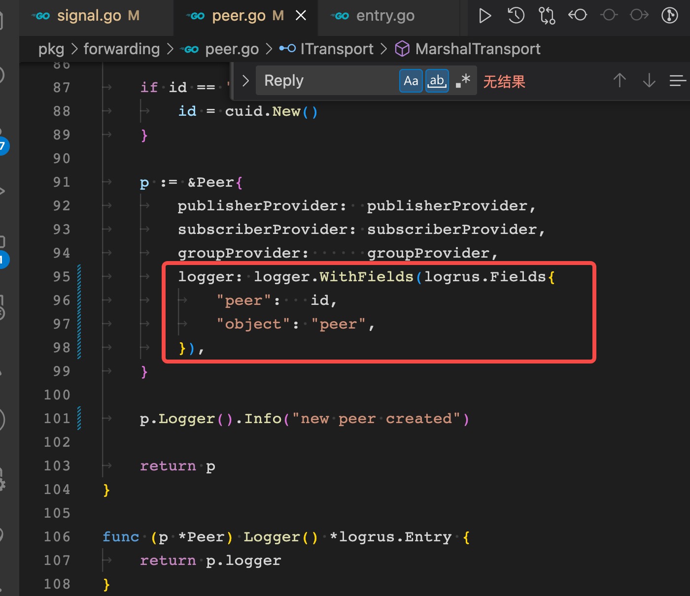 I wish that g.Log() can provide similar functionalities to the WithField and WithFields ...