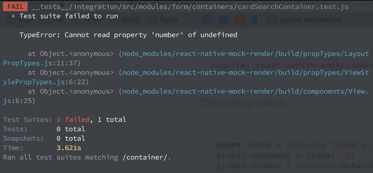 mount() doesn't seem to work with React Native · Issue #190 · enzymejs/enzyme · GitHub