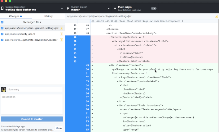 Copying selected text inside diff doesn't copy all that is visibly ...