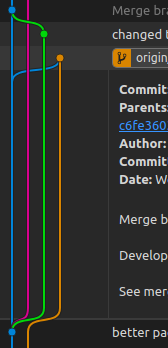 missing rendered "merge line" of graph when 4 parallel branches are shown, see the picture ...
