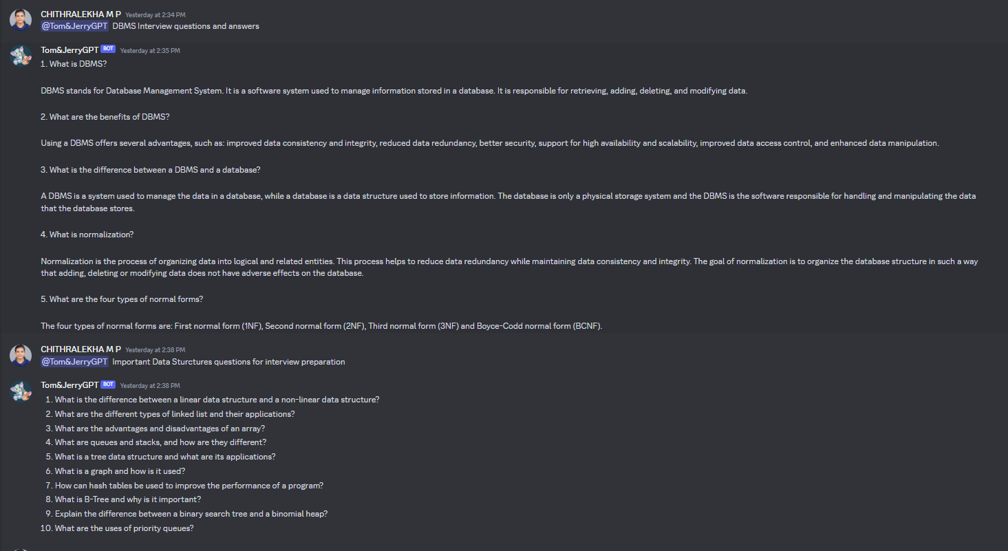 GitHub - chithralekhamp/TomandJerryGPT: Tom&JerryGPT is an Open AI Discord bot