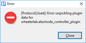 [Protocol].load() Error unpickling plugin data for... · Issue #241 ...