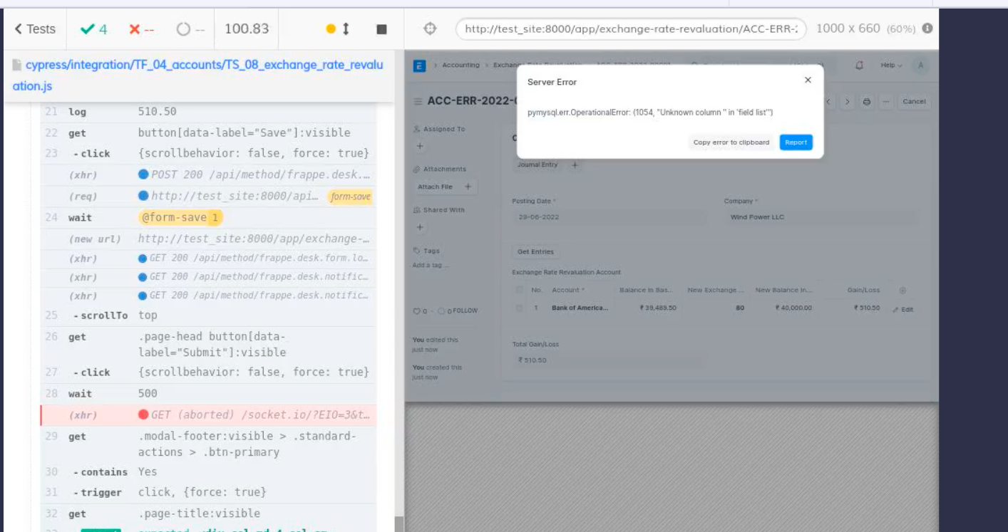 Getting Error While Running Automation Scripts · Issue 31480 · Frappe Erpnext · Github