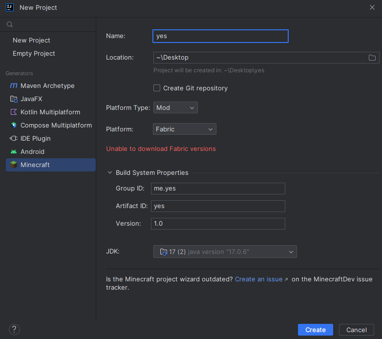 Unable to download fabric versions · Issue #2044 · minecraft-dev/MinecraftDev · GitHub