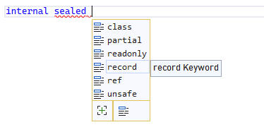 Autocompletion suggests `struct` after `sealed record` · Issue #64465 · dotnet/roslyn · GitHub