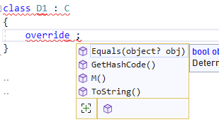 Override autocompletion does not work correctly when an attribute precedes the declaration ...