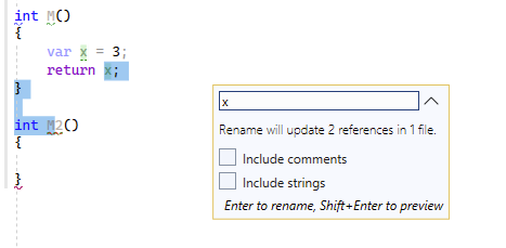 Rename UI: highlighting span doesn't shrink when the new name is shorter · Issue #65299 · dotnet ...