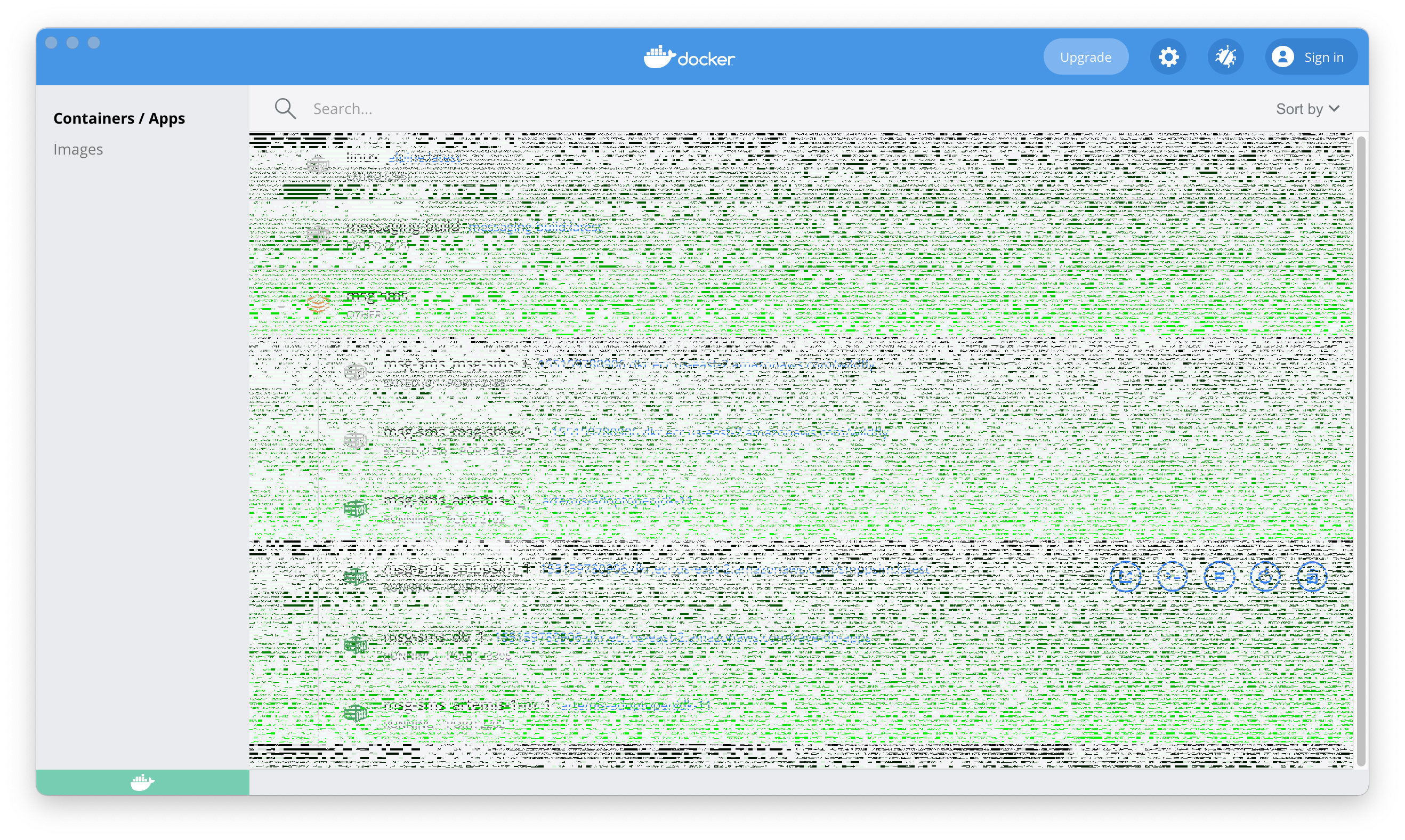 Garbled screen on desktop client · Issue #5424 · docker/for-mac · GitHub