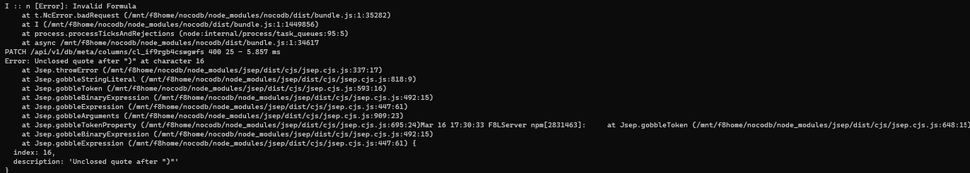 🐛 Bug: Cannot use backslash \ in formula · Issue #5315 · nocodb/nocodb · GitHub