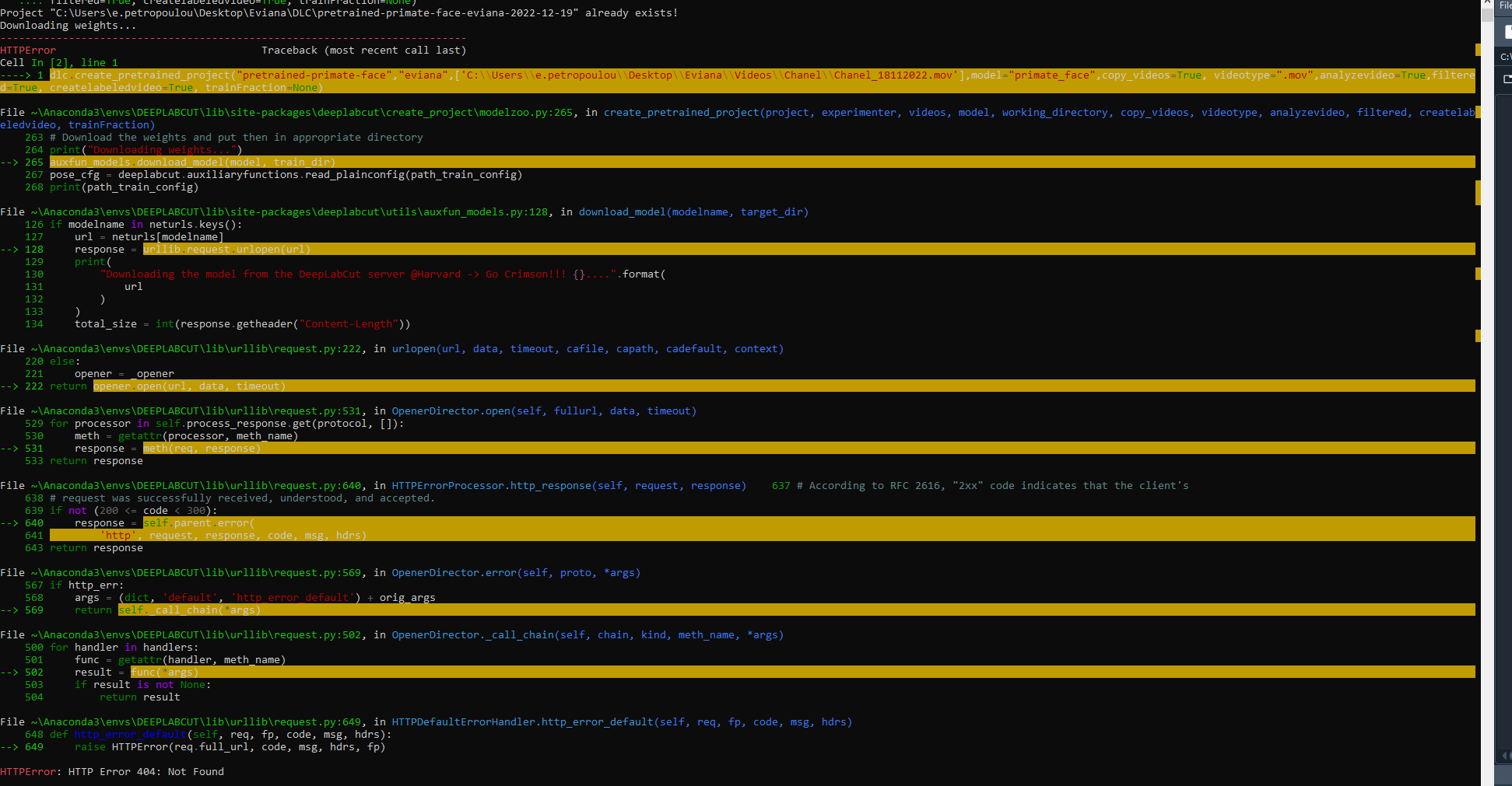 Download model weights doesn't work for DLC Model Zoo · Issue #2057 · DeepLabCut/DeepLabCut · GitHub