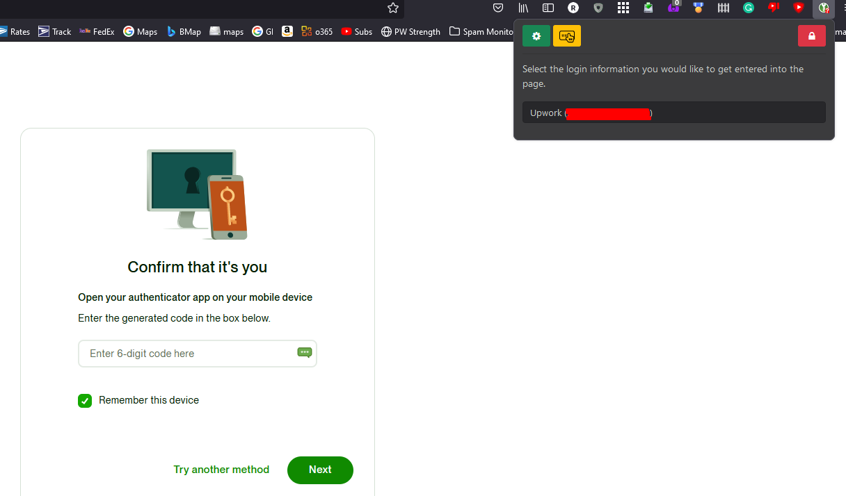TOTP button is not working on upwork.com · Issue #1804 · keepassxreboot/keepassxc-browser · GitHub