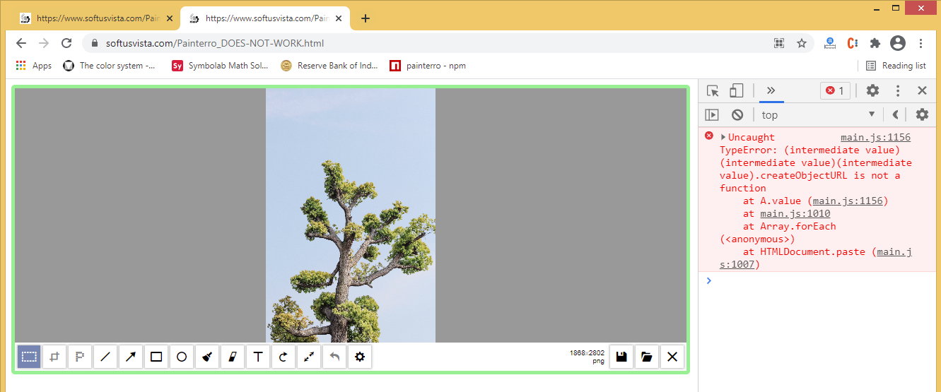 Copy Paste does not work when an image is loaded. · Issue #130 · devforth/painterro · GitHub