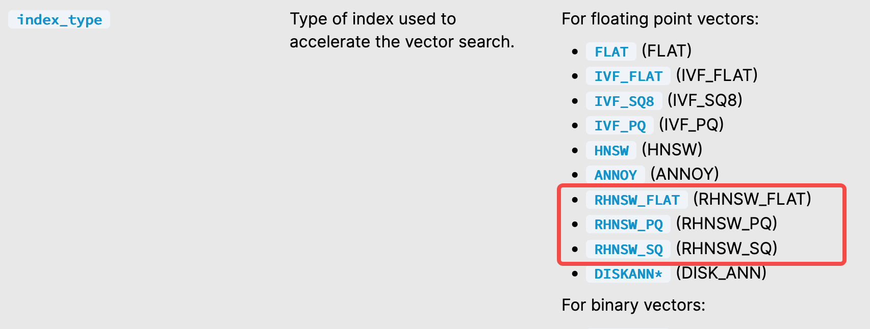 [Bug]: Wrong index type description for go sdk index · Issue #20777 · milvus-io/milvus · GitHub