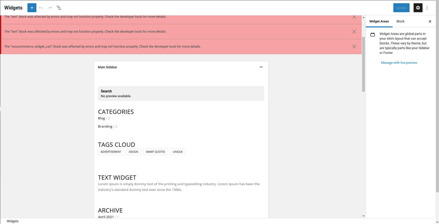 Issue with block-based Widget. · Issue #30236 · woocommerce/woocommerce ...