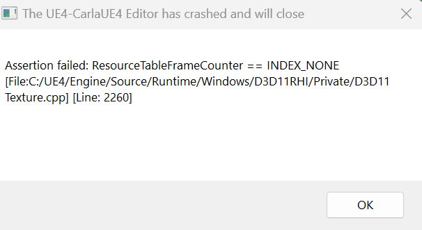 UE4 Editor crashed after 'make launch' · Issue #109 · HARPLab/DReyeVR · GitHub