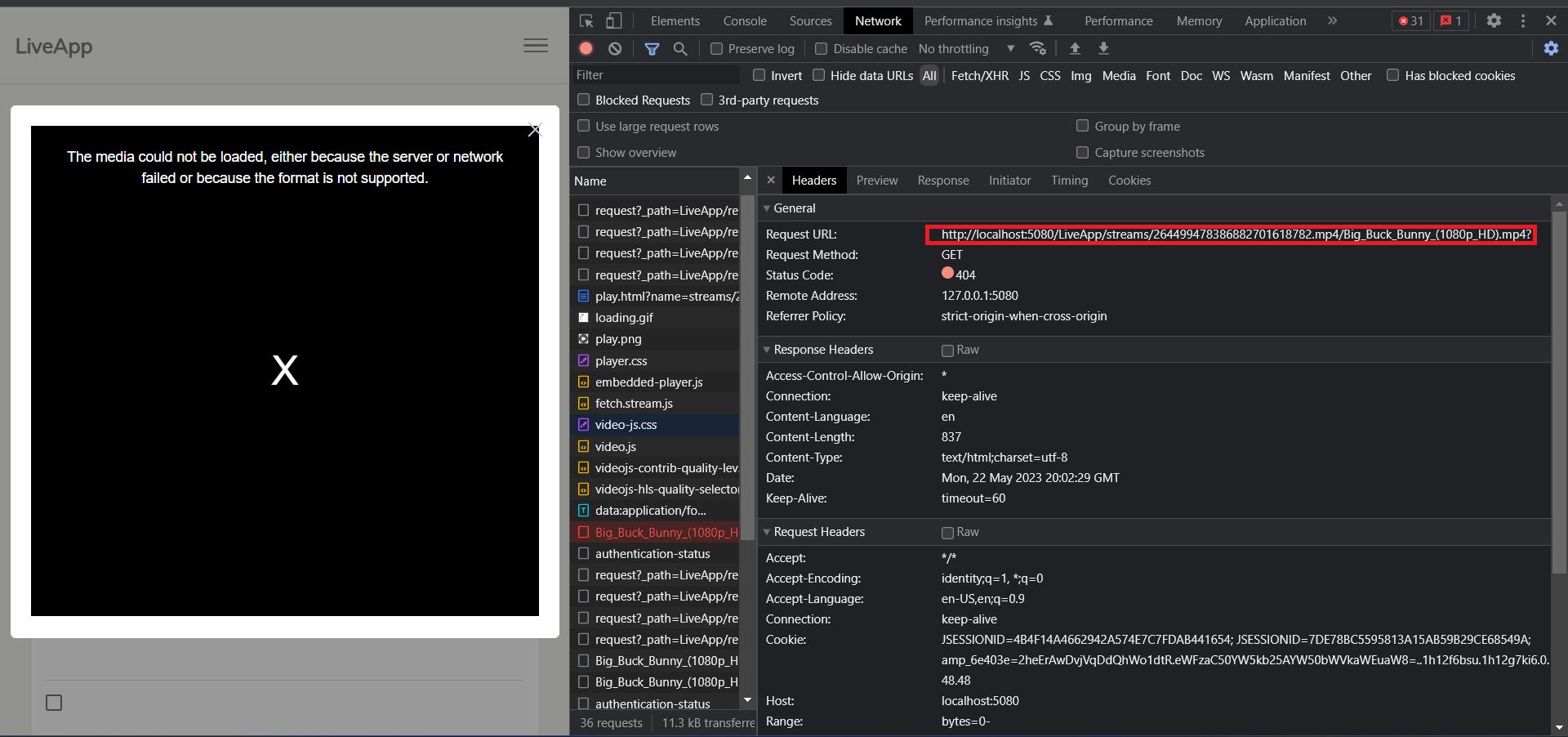 VOD is not playing on dashboard and with Embedded player (play.html) in v2.6.0 · Issue #5137 ...