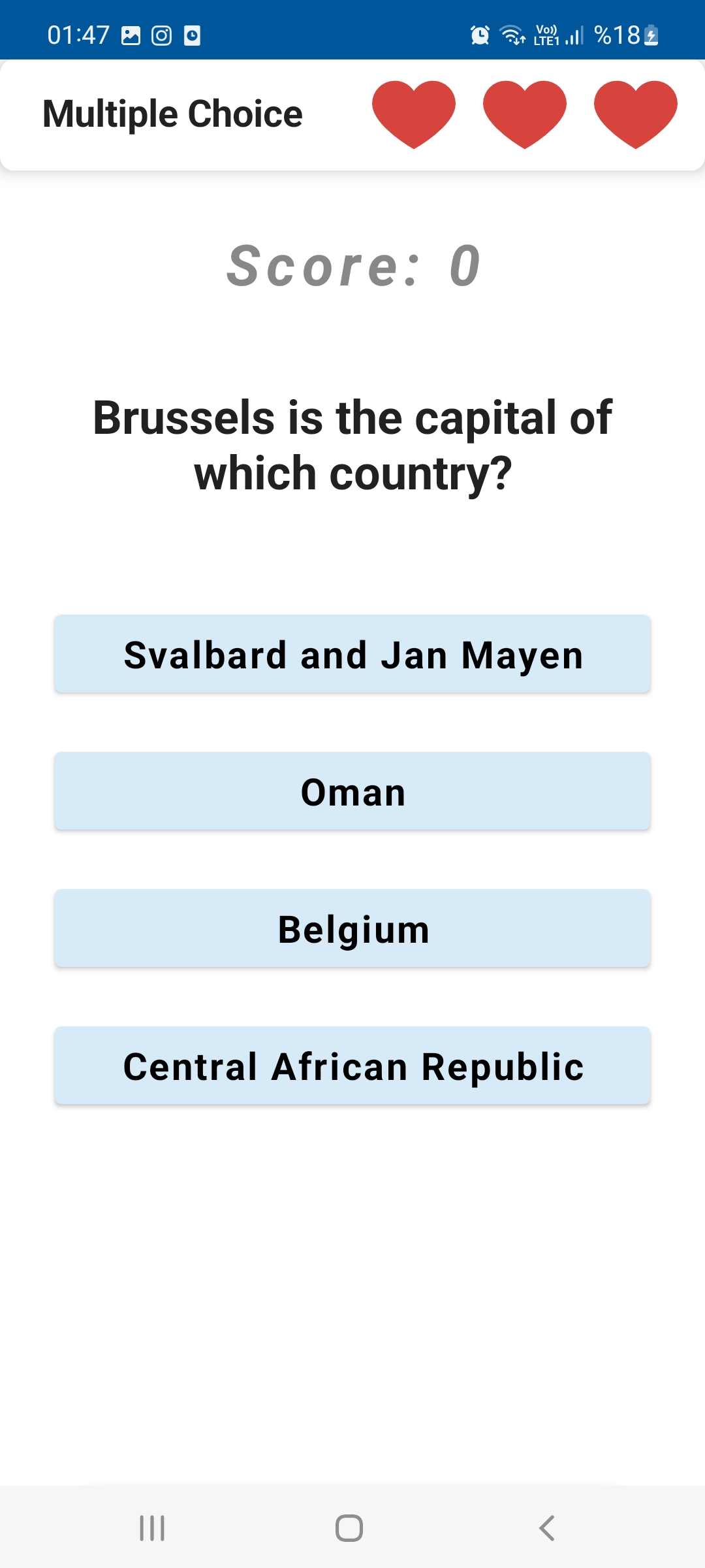 GitHub - Ahtar1/GeoLearnApp: An android application developed for learning the capitals of countries