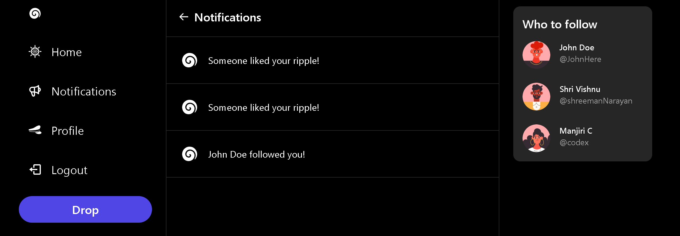 GitHub - CODEX108/RippleFeed: Create a ripple or a wave