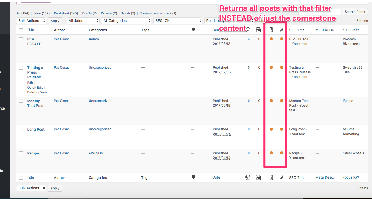 Filtering Cornerstone Content results in displaying all posts · Issue #7718 · Yoast/wordpress ...