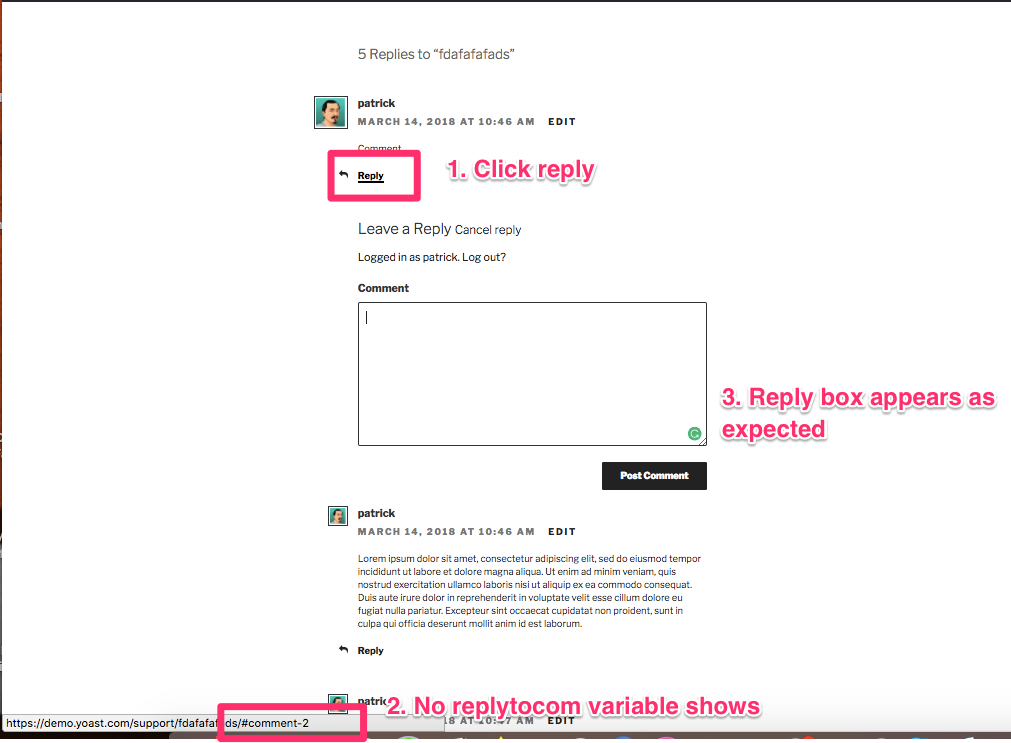 [Feature Request] Provide users the ability to disable and enable Replytocom variables instead ...
