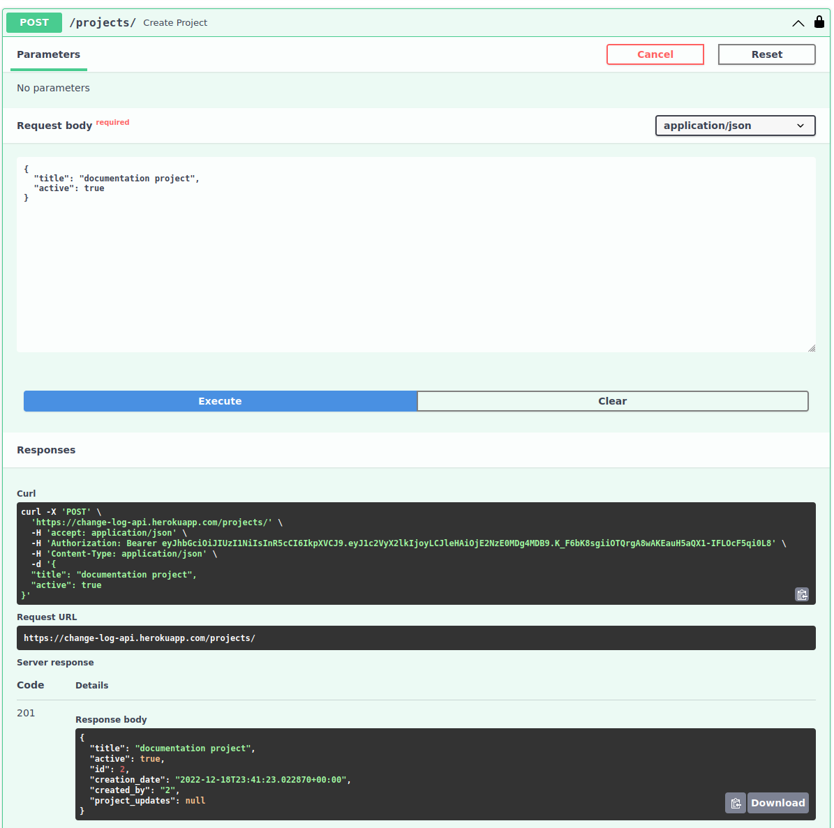 GitHub - AyrtonIseri/Change-Log-API: API to post projects and products ...
