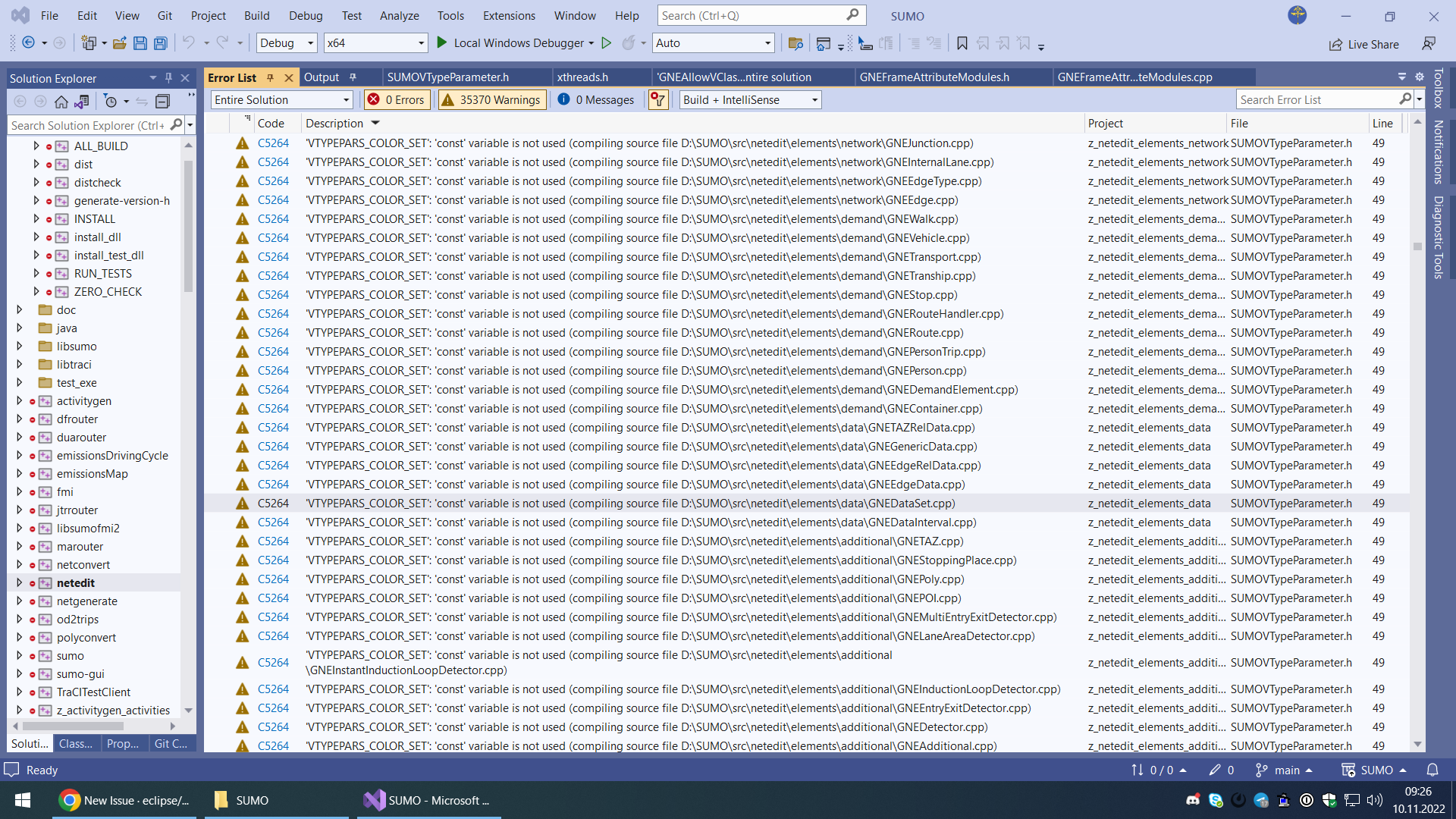 Disable C5264 in CMakeLists · Issue #12002 · eclipse-sumo/sumo · GitHub