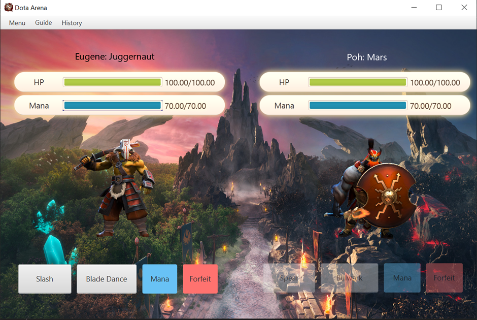 GitHub - EugeneSiew/Dota-Arena: Turn-based style 2 player game with a ...