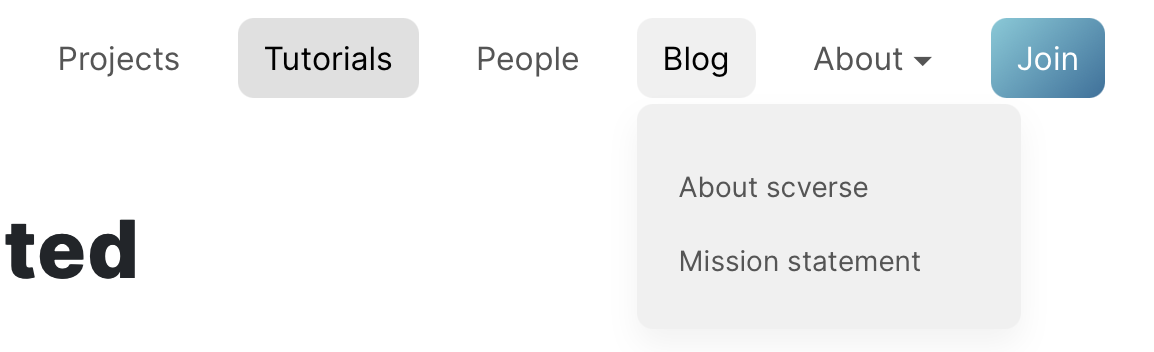 "Blog" section has "about" dropdown · Issue #32 · scverse/scverse.github.io · GitHub