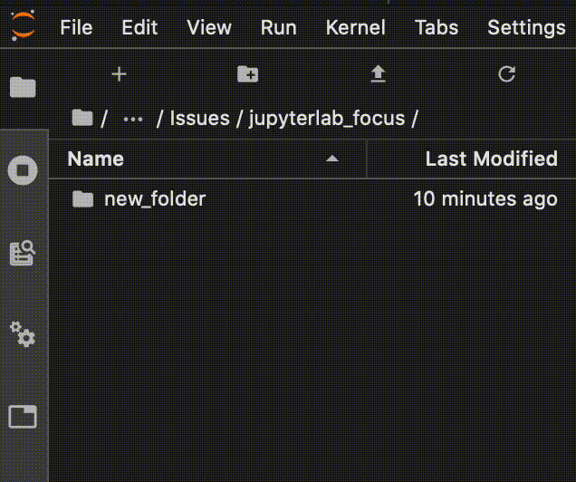 Focus filename after creating file/ notebook through file browser · Issue #9156 · jupyterlab ...
