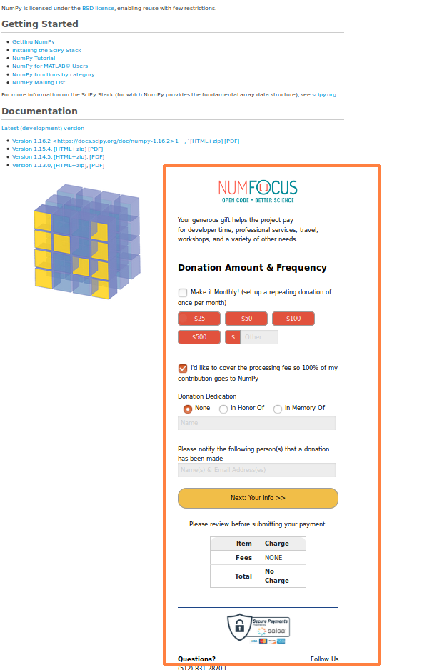 Updated donor information for NumFOCUS · Issue #18 · numpy/numpy.org ...