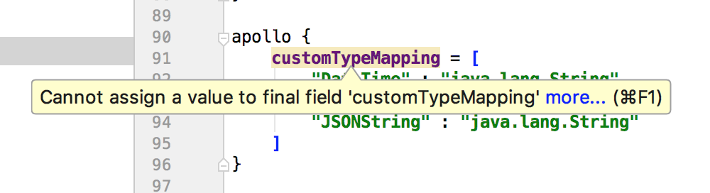 Customtypemapping Cannot Assign A Value To Final Field Warning · Issue 1118 · Apollographql