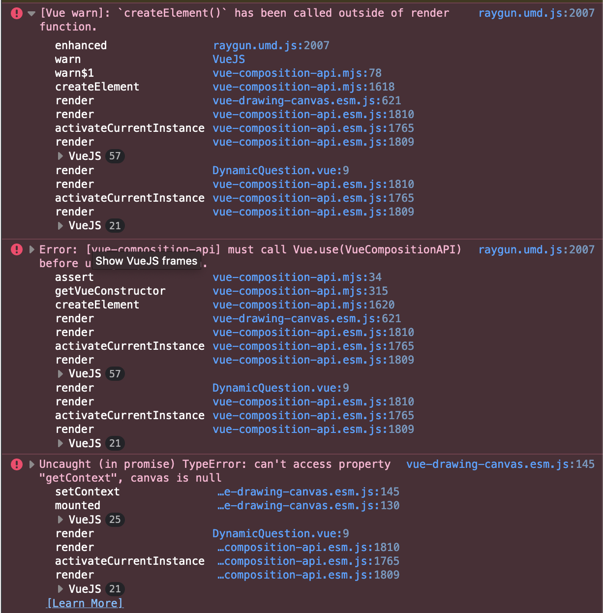 BUG: `createElement()` has been called outside of render function · Issue #33 · razztyfication ...