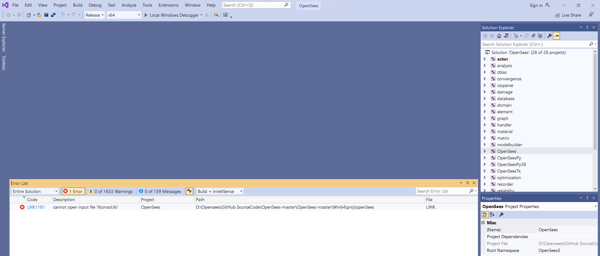 Compile Error · Issue #757 · OpenSees/OpenSees · GitHub